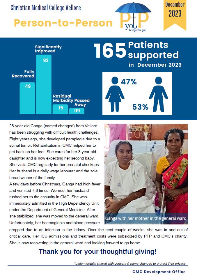 Person-to-Person (PTP) – Friends of Vellore UK